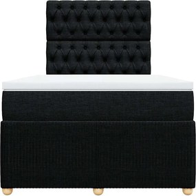 Box spring postel s matrací černá 120x200 cm textil 3292032