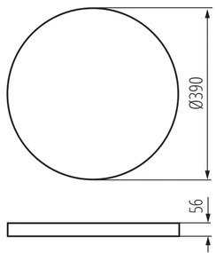 Kanlux 38610 - LED Stmívat. svítidlo PLAFON LED/20W/230V 3000-6500K Wi-Fi černá