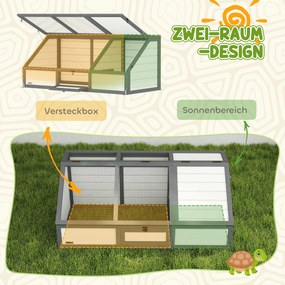 PawHut Krabička na želvy, venkovní výběh pro želvy, bezpodlahový design, snadno otevřitelné, dům pro želvy, bílá