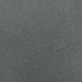Křeslo s podnožkou světle šedé textil 320151