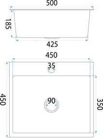 Kuchyňský nerezový dřez REA LEO 50 BRUSH COPPER v setu s pákovou baterií, kartáčovaná měď
