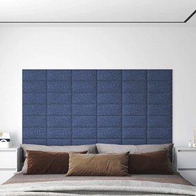vidaXL Nástěnné panely 12 ks 30 x 15 cm textil 0,54 m² [343763] Barva: Hnědá
