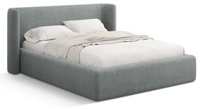 Tmavě šedá čalouněná dvoulůžková postel s úložným prostorem s roštem 200x200 cm Jason – Windsor &amp; Co Sofas