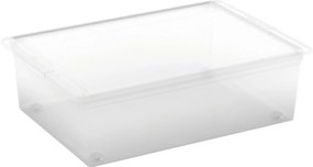 Kis Úložný box s kolečky a víkem C Transparent L, 16,5 x 55 x 38,5 cm