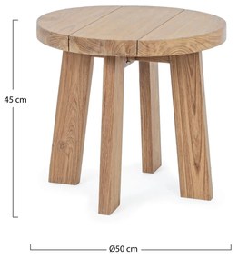Odkládací stolek livaro ø 50 cm přírodní MUZZA