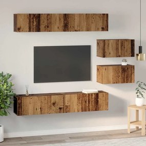Sestava TV skříněk 6 ks Staré dřevo Kompozitní dřevo 3393159