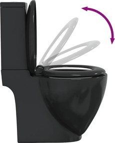 Keramické WC zadní odpad černé 140298