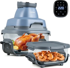 Costway Přenosná vzduchová fritéza 6-in-1 Fritování a pečení na vzduchu 4 L