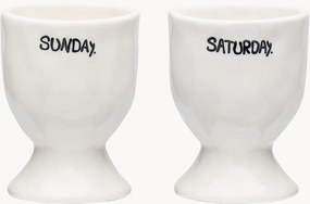 Sada ručně vyrobených stojanů na vajíčka Weekend, 2 díly