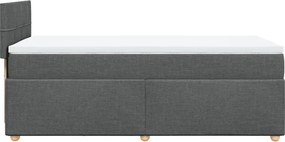 Box spring postel s matrací tmavě šedá Single textil 3286858
