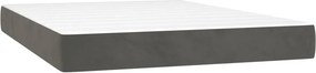 Box spring postel s matrací tmavě šedá 140x200 cm samet 3143266
