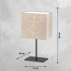 Černo-béžová stolní lampa s textilním stínidlem (výška 30 cm) Kate – Fischer &amp; Honsel