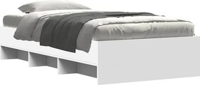 Rám postele bílý 75 x 190 cm kompozitní dřevo 3295709