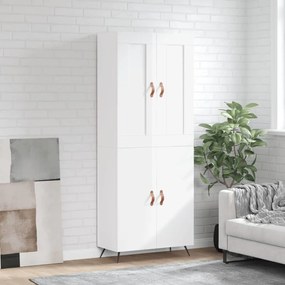 vidaXL Skříň highboard 69,5 x 34 x 180 cm kompozitní dřevo [3199529] Barva: bílá s vysokým leskem