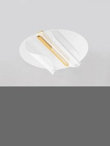 Hliníkové LED stmívatelné stropní svítidlo ve zlaté barvě 55x45 cm Valentin – Nova Luce