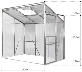 Gardebruk Skleník ke zdi hliník-polykarbonát 2,3 m2 991470