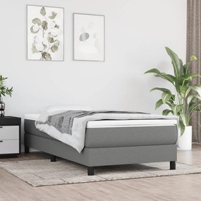 vidaXL Box spring postel s matrací 90x190 cm textil [3144038] Barva: Tmavě šedá