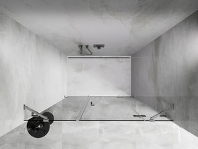 Mexen Lunar, pravé otočné sprchové dveře 155 cm, čiré sklo, chromový profil, 834S-155-050-01-00-P