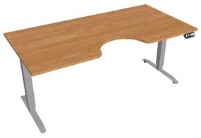 Hobis Motion Elektr. nastavitelný stůl 180x90 s pamětí - HOBIS ERGO MOTION MSE 2M 1800 Dekor stolové desky: olše, Barva kovové podnože: stříbrná