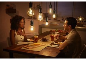 LED Stmívatelná žárovka Philips Hue WHITE FILAMENT ST72 E27/7W/230V 2100K