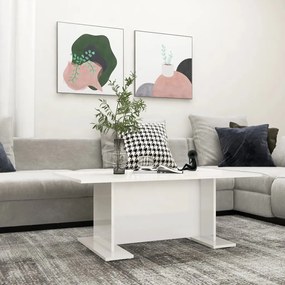 vidaXL Konferenční stolek 103,5 x 60 x 40 cm dřevotříska [806842] Barva: bílá s vysokým leskem