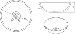Sapho Priori PI013 umyvadlo O 42 cm zelené