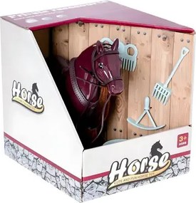 Kůň česací se sedlem a doplňky / Herní set / Plast / 17 cm / 2 barvy /