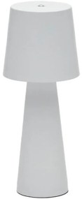 OnaDnes -20% Bílá kovová stolní LED lampa Kave Home Arenys S