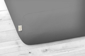 Jersey prostěradlo středně šedé na výšku matrace do 30 cm Velikost: 200 x 200