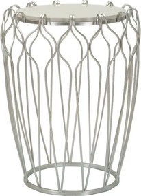 Designový odkládací stolek Gamaliel 47,5 cm stříbrný