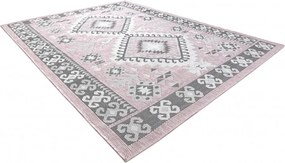 Kusový koberec Sion Sisal Aztec 3007 pink/ecru – na von aj na doma, 80x150, ružová, chodba / predsieň, Dywany Łuszczów