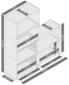 Tchibo - Výsuvný regál »Fleksibel« - barva: hnědá