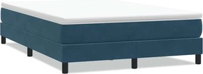 Postel Box Spring bez matrace tmavě modrá 140x220 cm samet 3315877