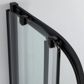 BPS-koupelny Asymetrický sprchový kout MAJA BL R 115x85 cm pravý, černá/transparent v setu s hlubokou sprchovou vaničkou