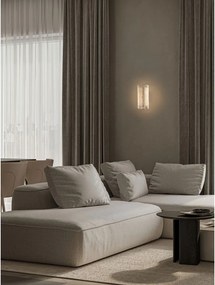 Ocelové LED nástěnné svítidlo v mosazné barvě Sarin – Nova Luce