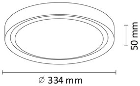LED Stropní svítidlo PERSE LED/15W/230V černá