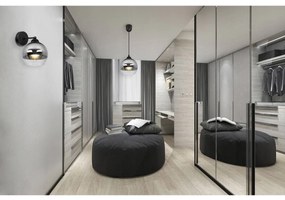 Nástěnné svítidlo Bergen 1, 1x chromové/transparentní skleněné stínítko (fi 15cm)