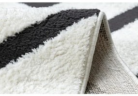 Moderní koberec MODE 8631 geometrická krémová / černá velikost 140x190 cm | krásné koberce cz