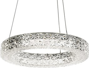 Toolight Toolight, LED stropní křišťálové svítidlo 40cm, 24W, 4000K, MS004-CP, chromová, OSW-09614
