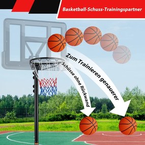 Costway Basketbalový koš venkovní přenosný basketbalový stojan 260-305 cm