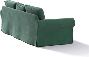 Potah na pohovku IKEA  Ektorp 3-místná, nerozkládací barva zelená látka lesklé, sametová