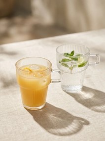 Sinsay - Rýhované skleněné hrnky 2 pack - clear