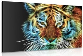 Obraz hlava tygra v abstraktním provedení - 120x80 cm