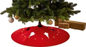 Livarno® LED deka pod vánoční stromek, Ø 100 cm (Kruhový, červená)