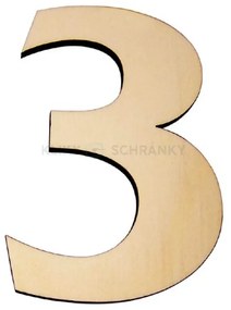 Domovní číslo popisné Dřevěné přírodní - č.3