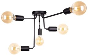 Keter Lighting Přisazený lustr NIXO 5xE27/60W/230V černá NA0322