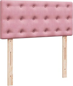 Box spring postel s matrací růžová 100x200 cm samet 3287679