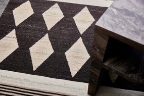 Diamond Carpets India, Ručně vázaný kusový koberec Alberta DESP P114 Dark Coffee Mix, 300x400, hnědá, chodba / předsíň