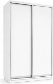 Skříň s posuvnými dveřmi 1500x2200x600 2LTD Nymphea Alba, profil stříbrný