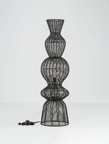 Matně černá provazová stojací lampa (výška 136 cm) Breena – Nova Luce